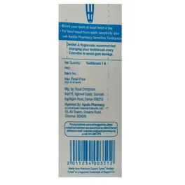 Buy Apollo Pharmacy Sensitive+ Toothbrush, 1 Count | 19 Minutes ...