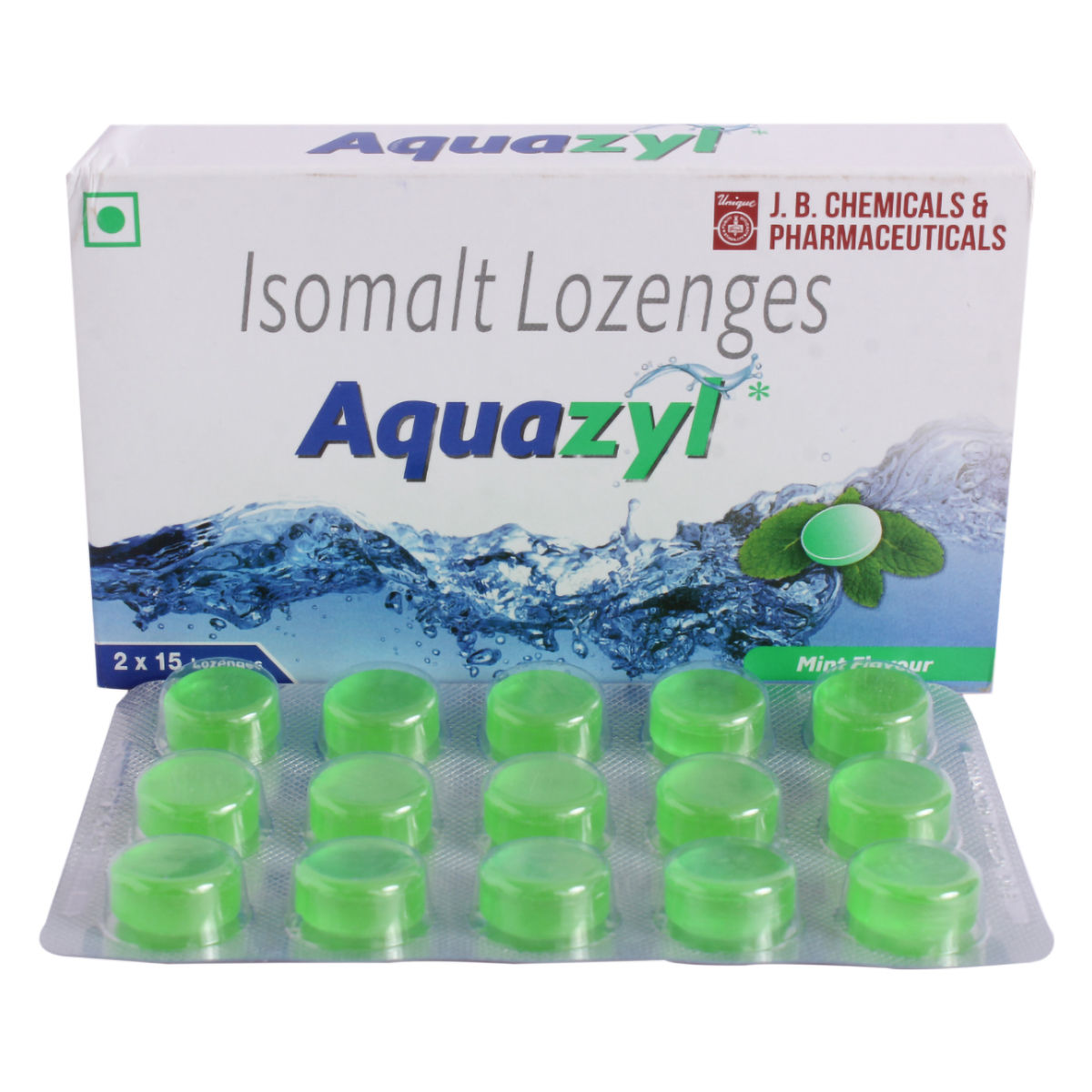Buy Aquazyl Mint Flavour Lozenges, 15 Count | 19 Minutes Delivery ...