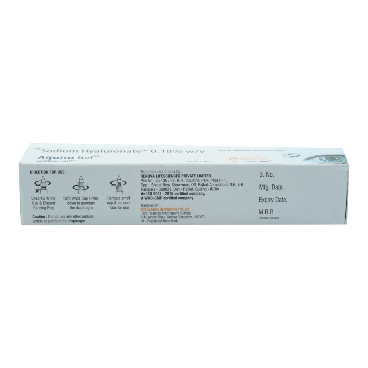 Aquim Gel Eye Drops 10 gm Price, Uses, Side Effects, Composition ...