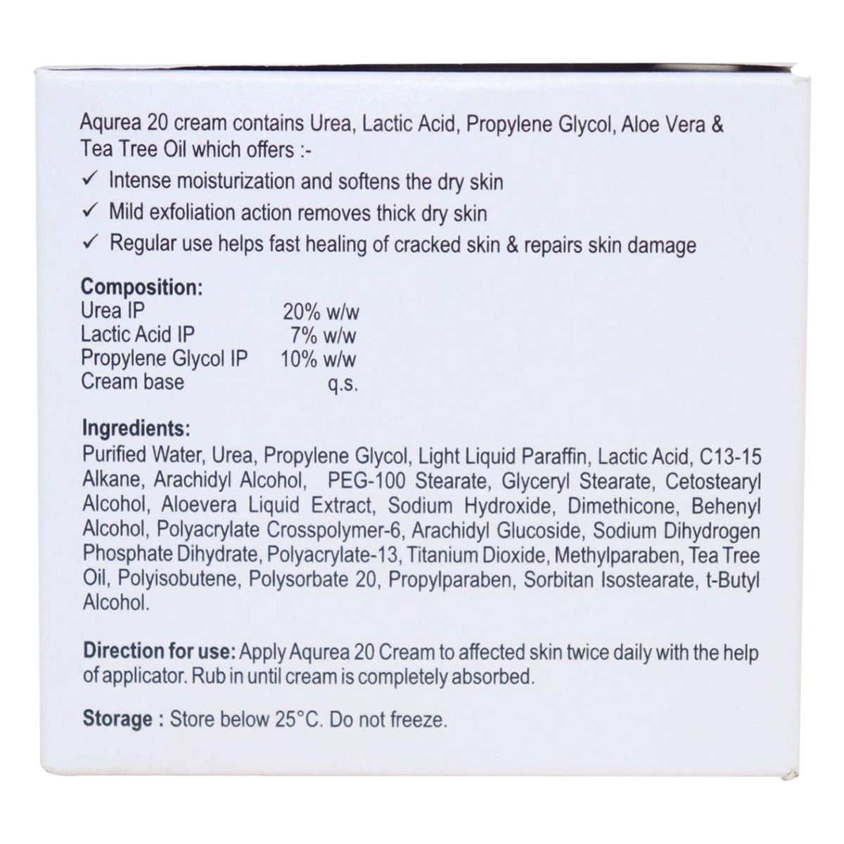 Aqurea Moisturizing Cream 100 gm Price, Uses, Side Effects, Composition ...
