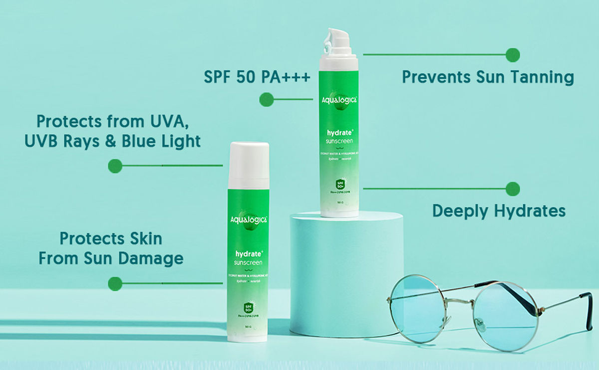 Buy Aqualogica Hydrate+ Dewy Sunscreen 50 gm with SPF 50 PA+++ 50 | 19 ...