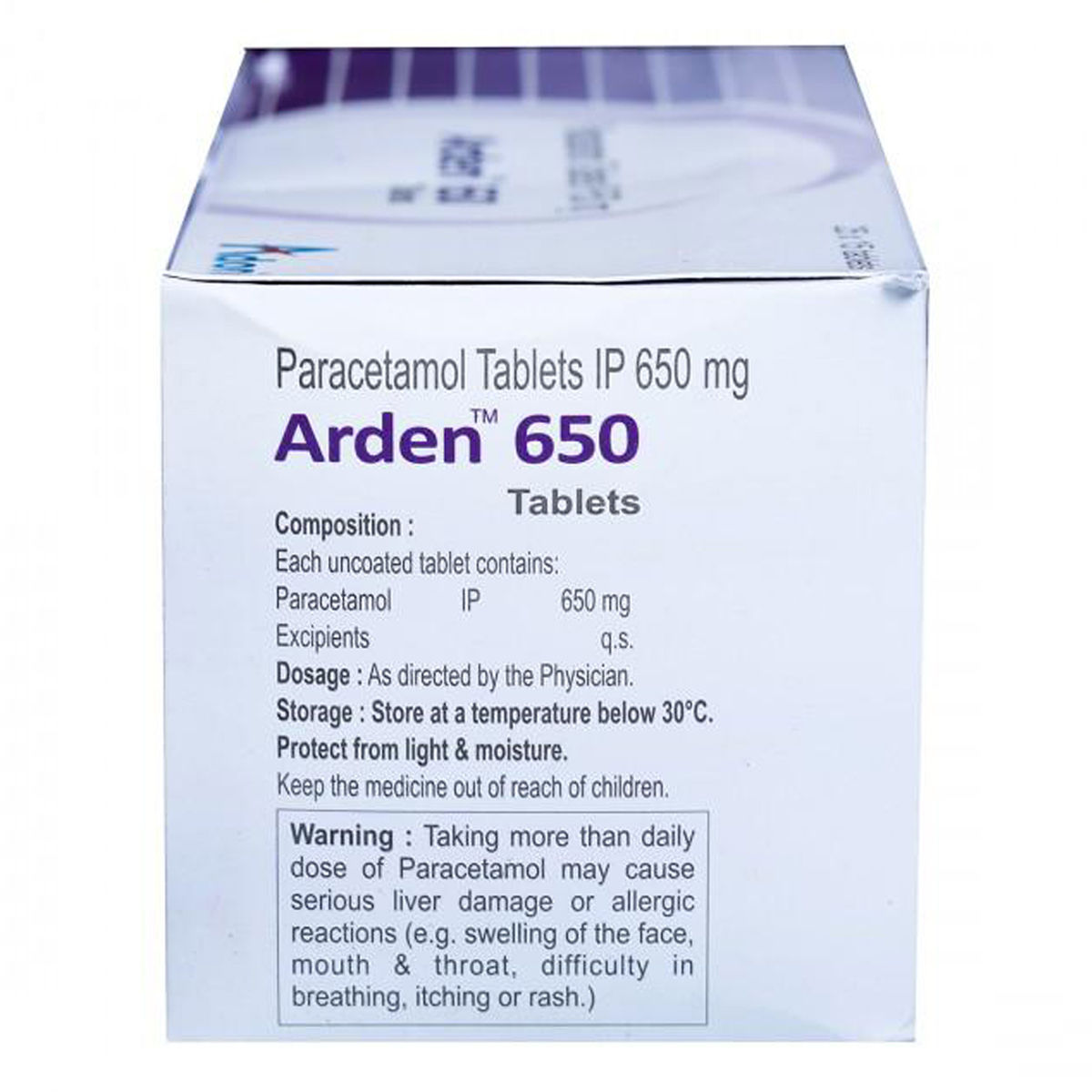 Arden 650 mg Tablet 15's Price, Uses, Side Effects, Composition ...