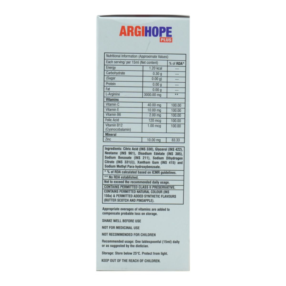 Argihope Plus Liquid 90 ml Price, Uses, Side Effects, Composition ...
