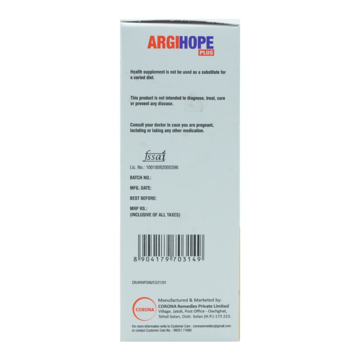Argihope Plus Liquid | Uses, Side Effects, Price | Apollo Pharmacy