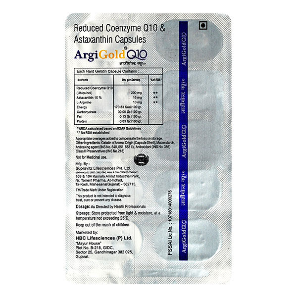 Argigold Q10 Capsule | Uses, Side Effects, Price | Apollo Pharmacy
