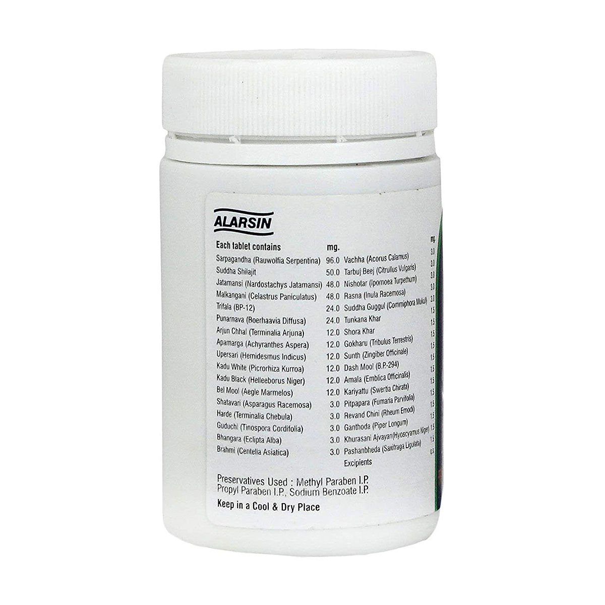 Alarsin Arjin, 100 Tablets Price, Uses, Side Effects, Composition ...