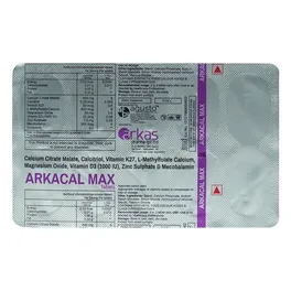 Arkacal Max Tablet | Uses, Side Effects, Price | Apollo Pharmacy