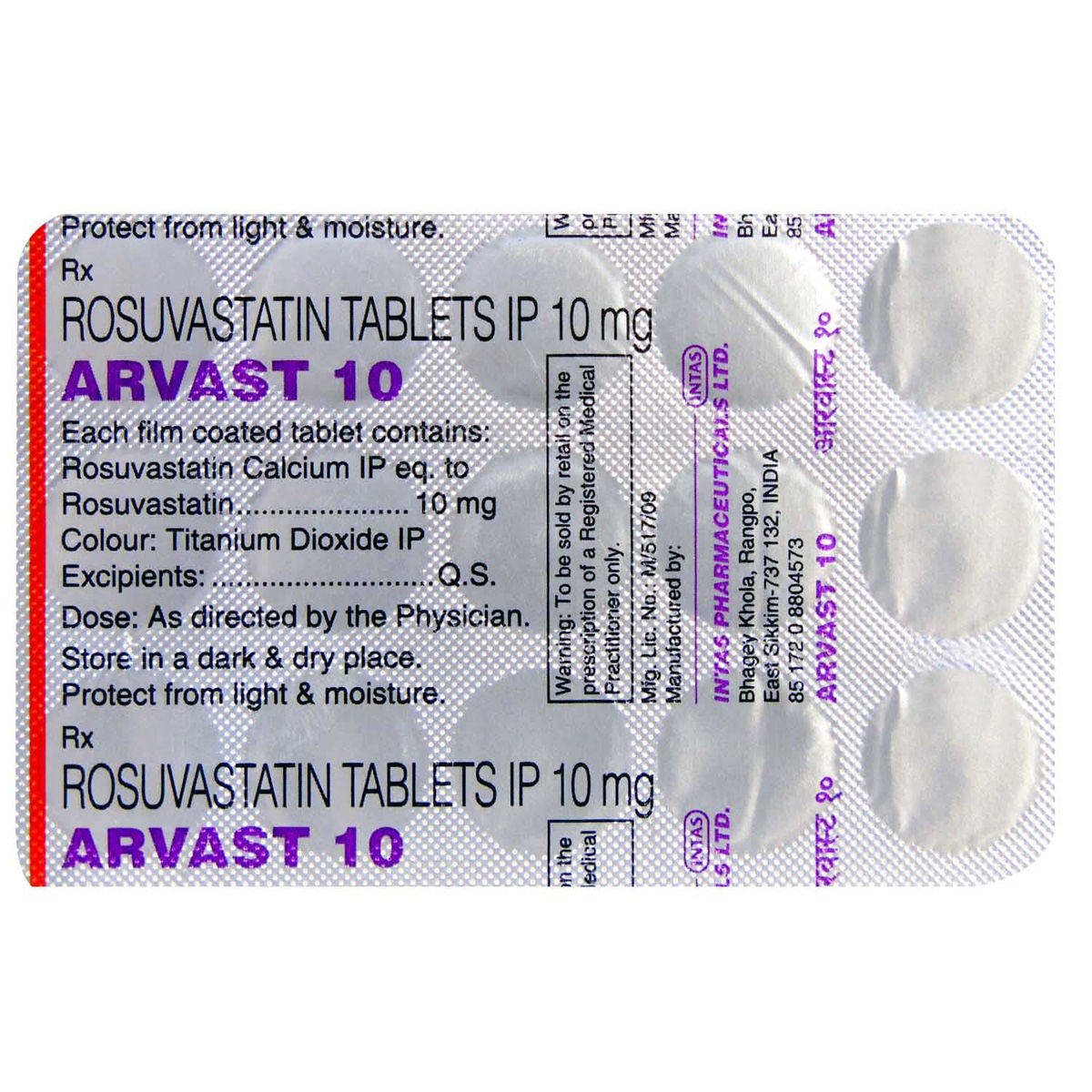 Arvast 10 Tablet | Uses, Side Effects, Price | Apollo Pharmacy