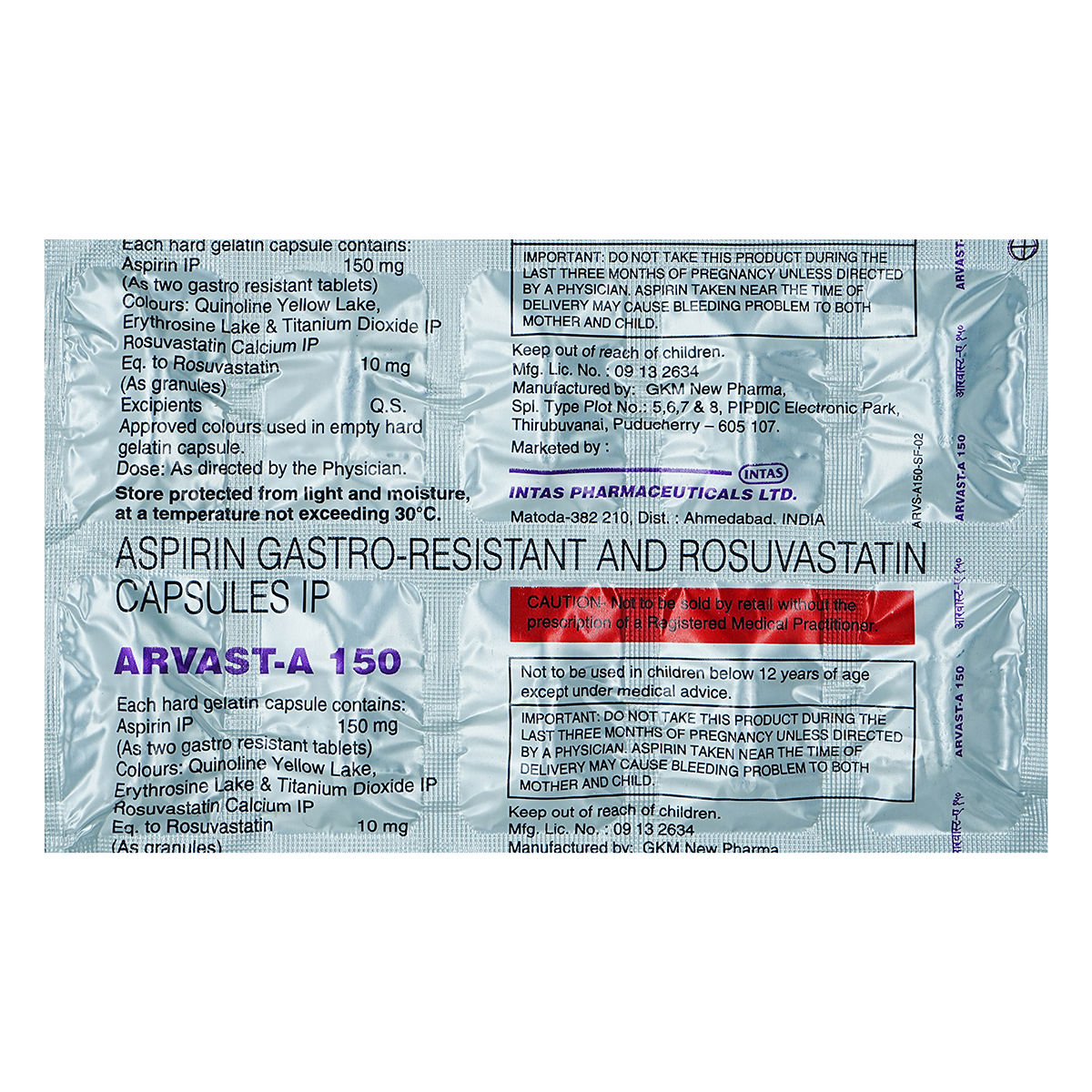Arvast-A 150 mg Capsule | Uses, Side Effects, Price | Apollo Pharmacy
