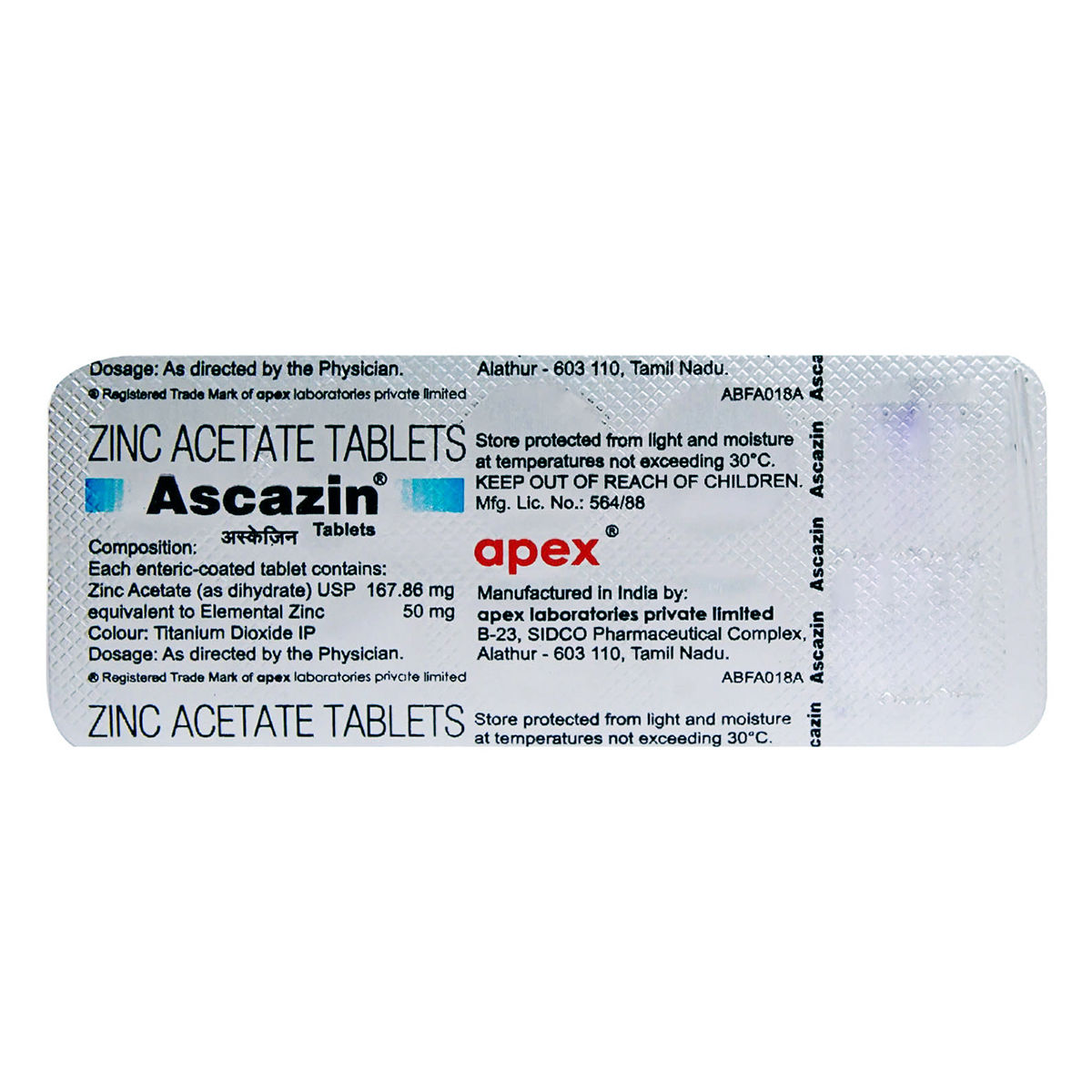 Ascazin Tablet | Uses, Side Effects, Price | Apollo Pharmacy