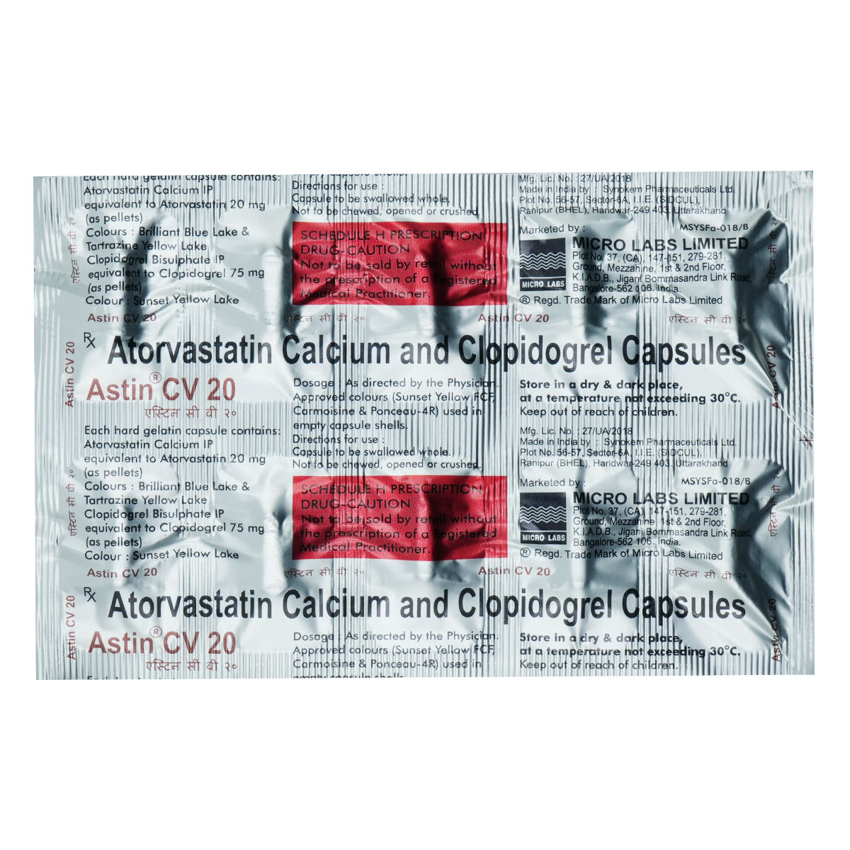 Astin Cv 20 Capsule 10's Price, Uses, Side Effects, Composition ...