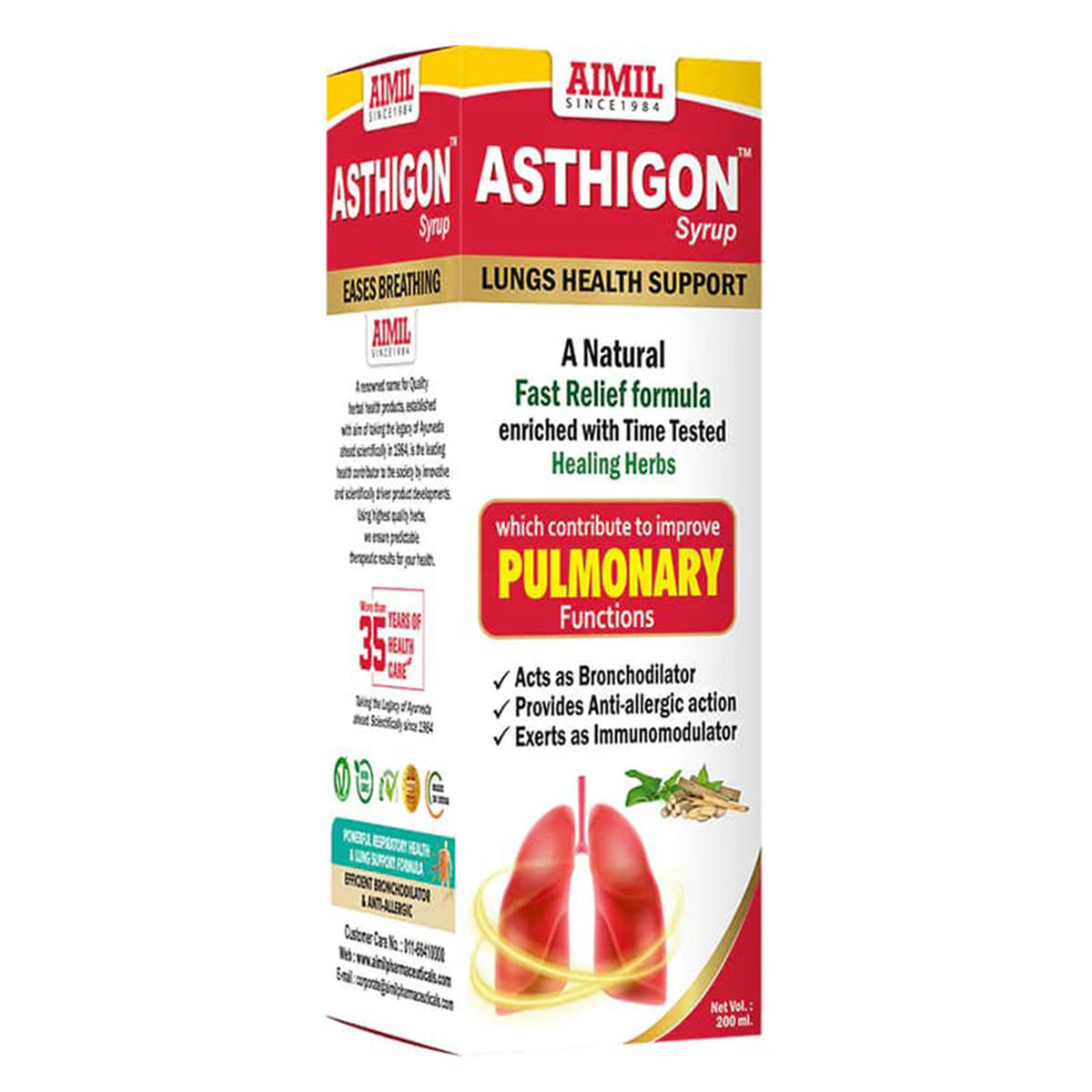 Buy Aimil Asthigon Syrup, 200 ml | 19 Minutes Delivery | Apollo Pharmacy