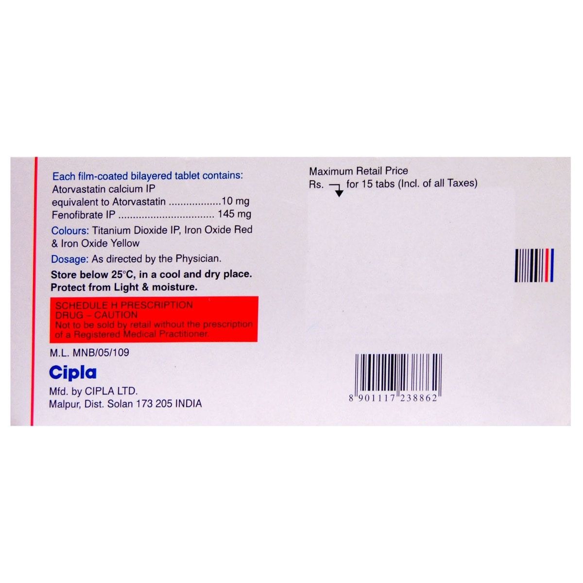 Atorlip F Tablet | Uses, Side Effects, Price | Apollo Pharmacy