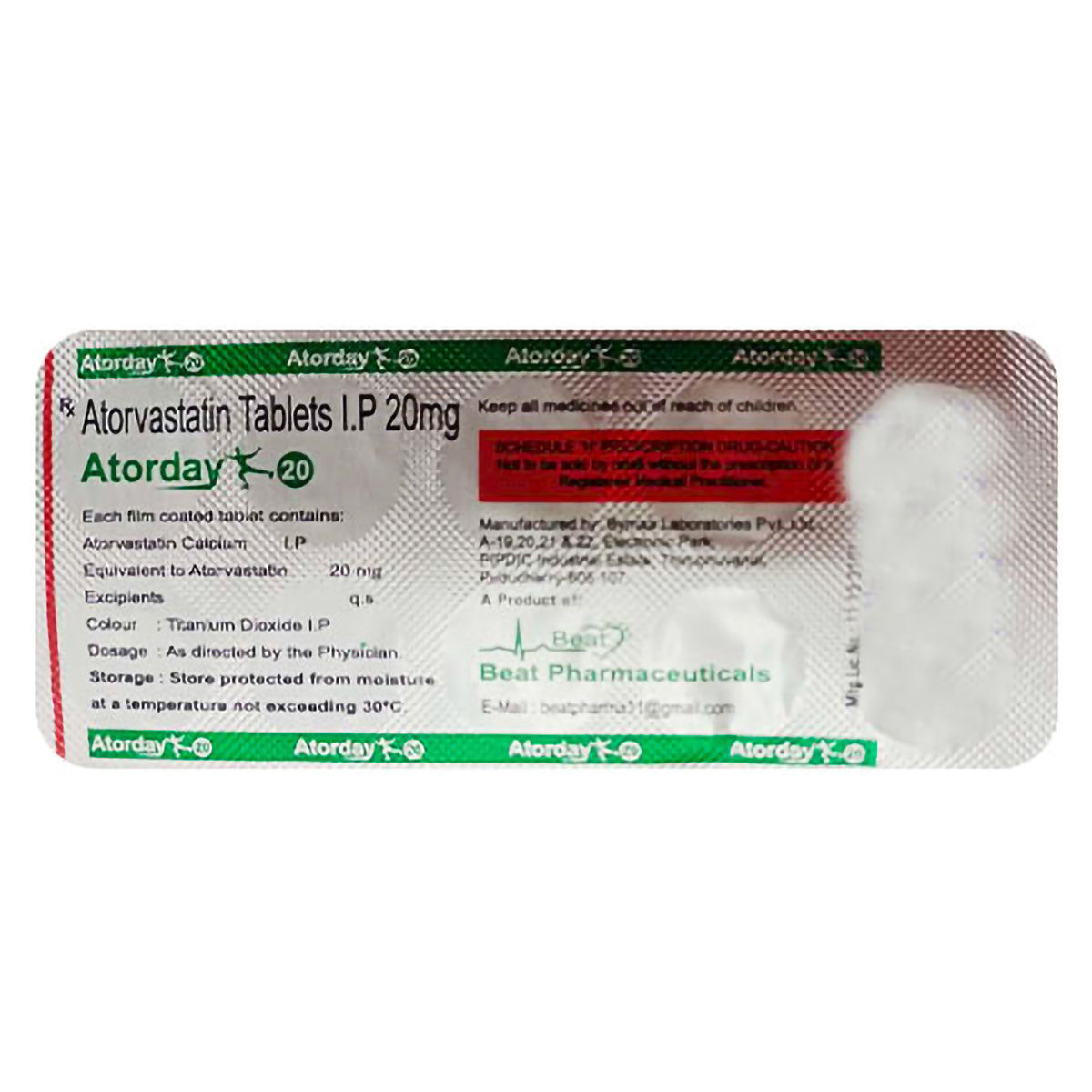Atorday 20 Tablet | Uses, Side Effects, Price | Apollo Pharmacy