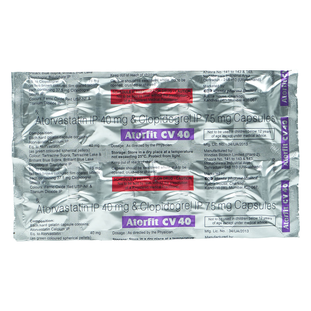 Atorfit CV 40 Capsule 10's Price, Uses, Side Effects, Composition ...