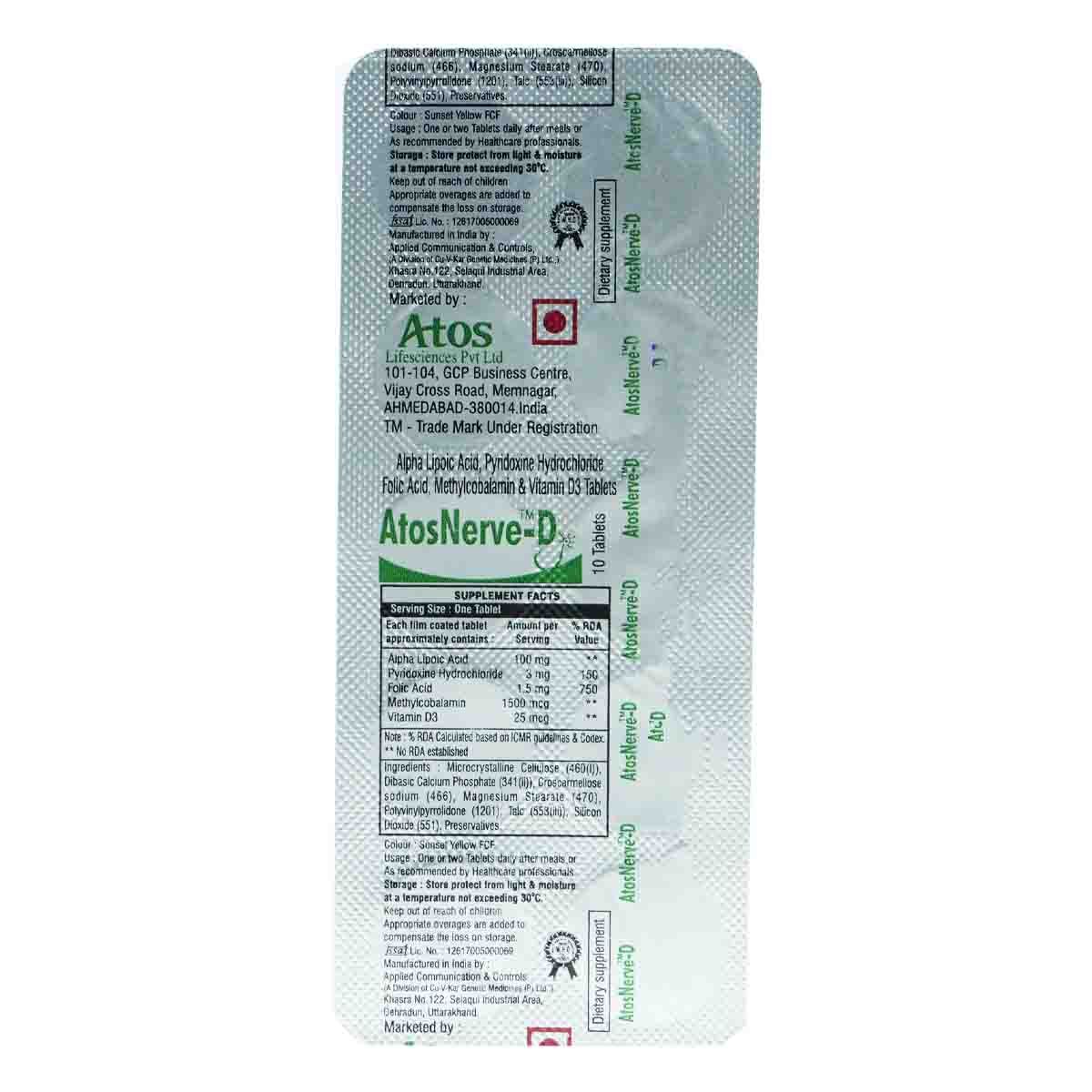 Atosnerve-D Tablet 10's Price, Uses, Side Effects, Composition - Apollo ...