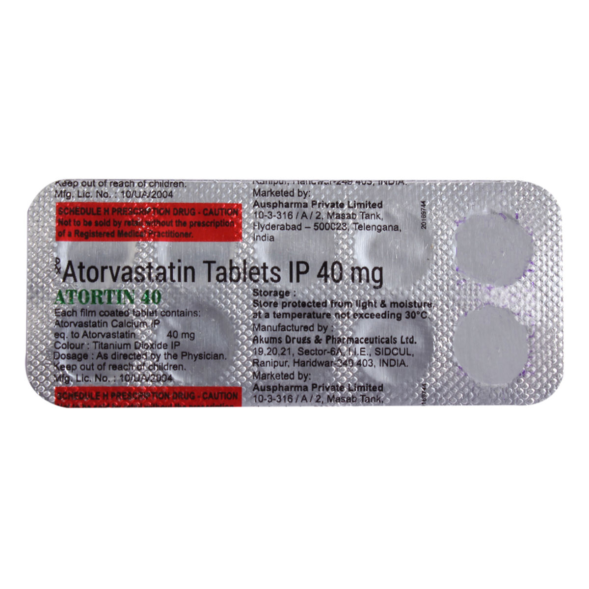 Atortin 40 Tablet 10's Price, Uses, Side Effects, Composition - Apollo ...