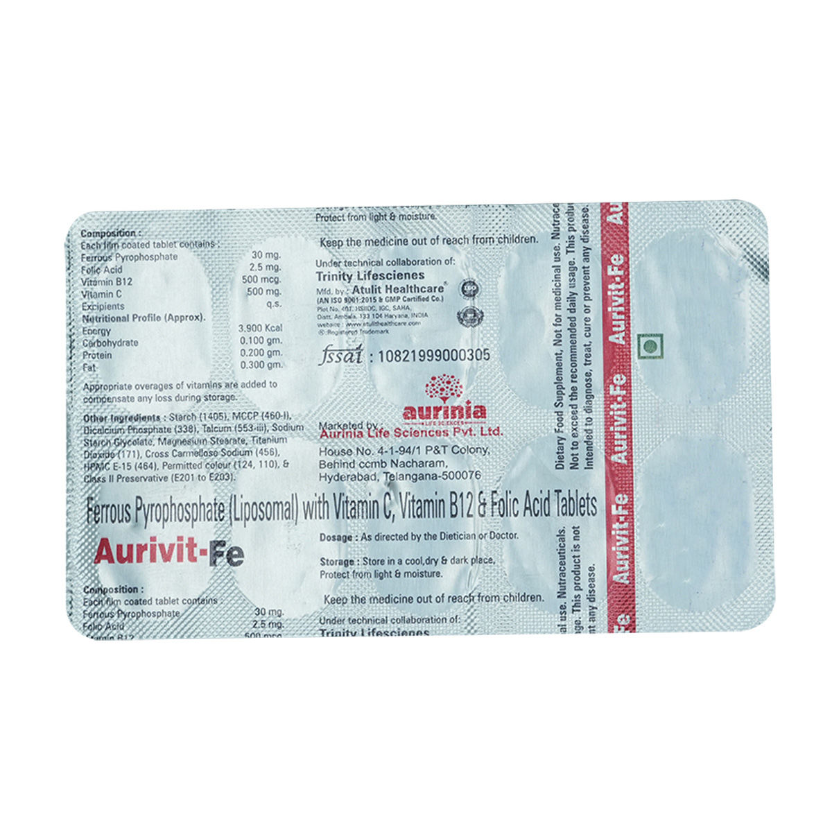 Aurivit Fe Tablet 10s Price, Uses, Side Effects, Composition - Apollo ...