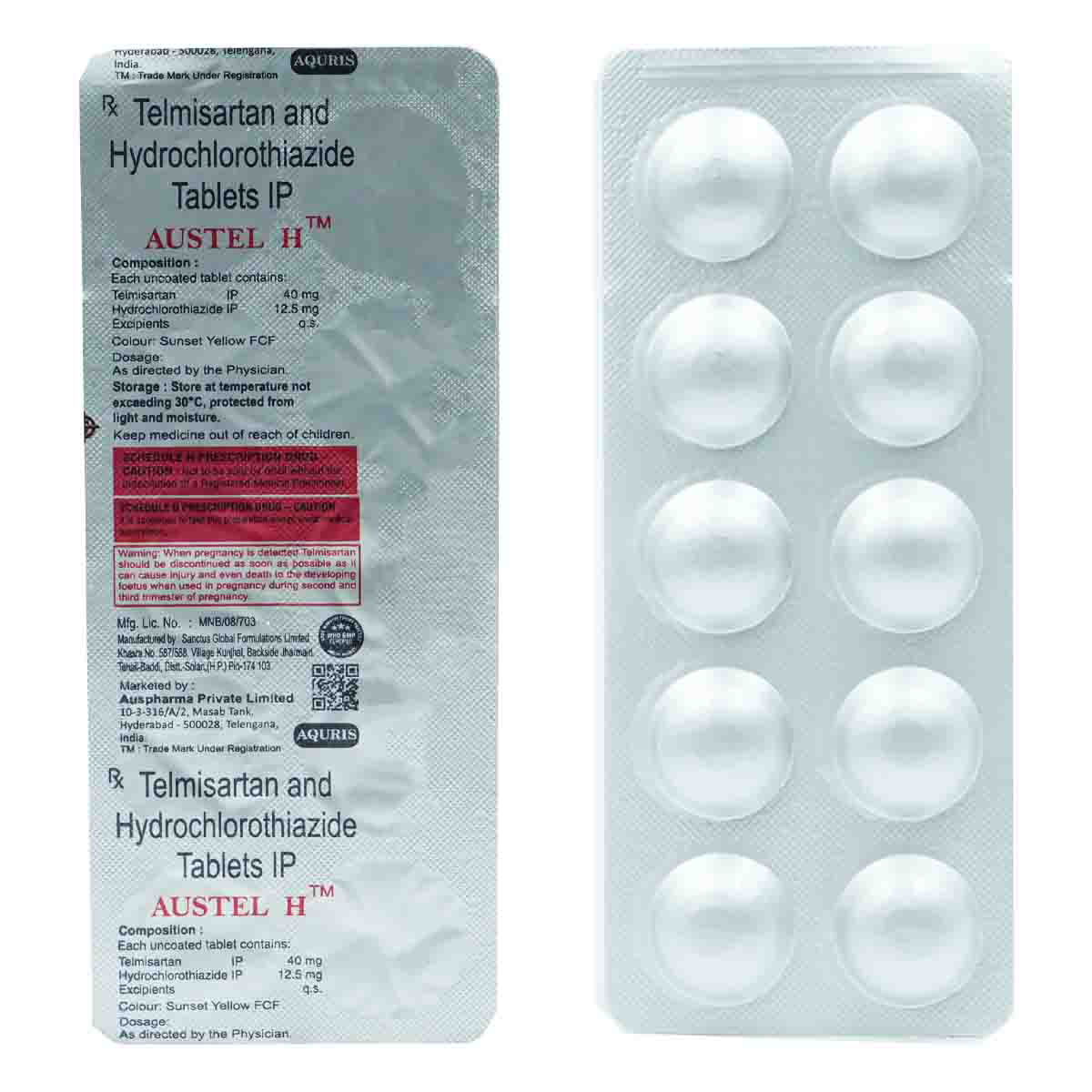 Austel H 40/12.5 Tablet | Uses, Side Effects, Price | Apollo Pharmacy