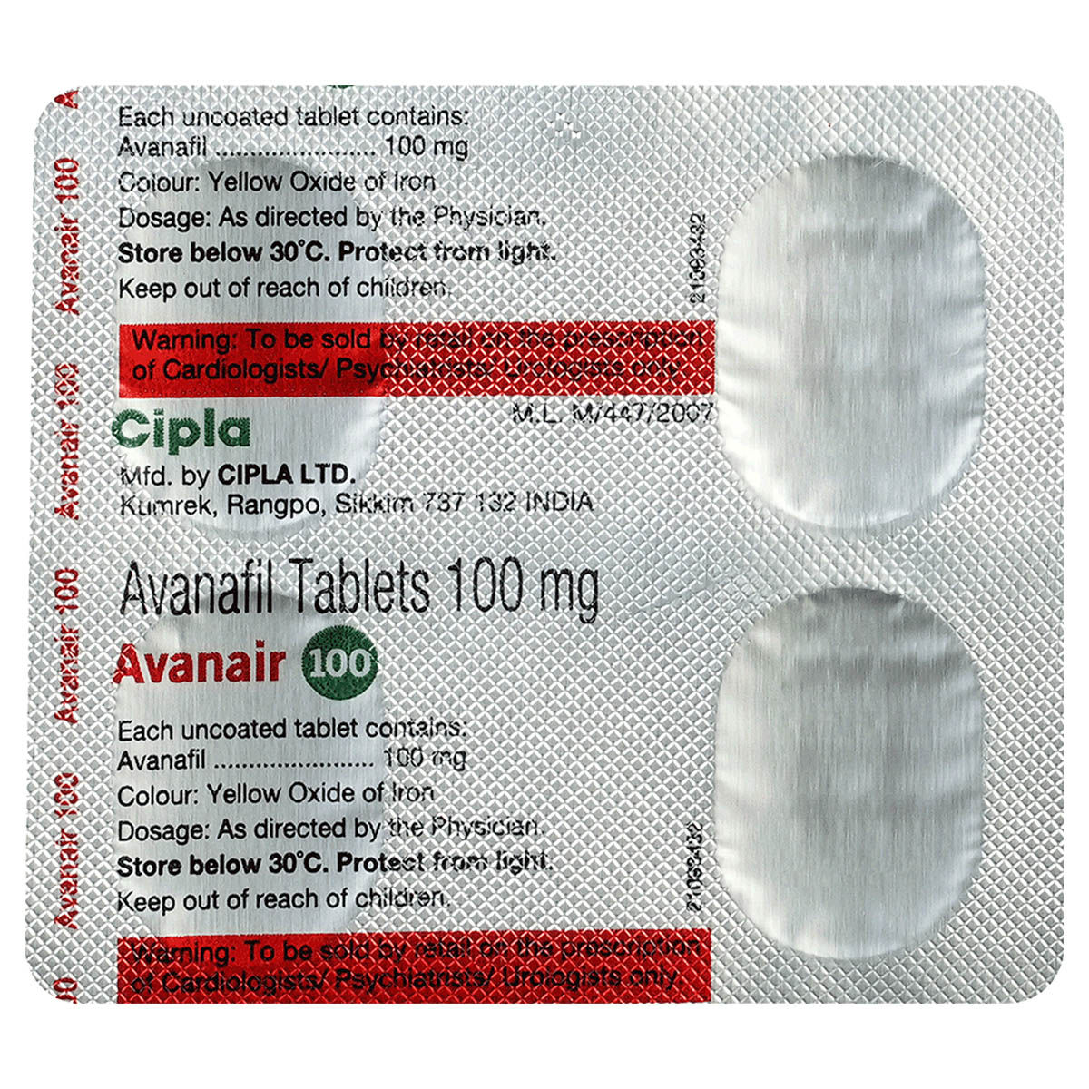 Avanair 100 Tab | Uses, Side Effects, Price | Apollo Pharmacy