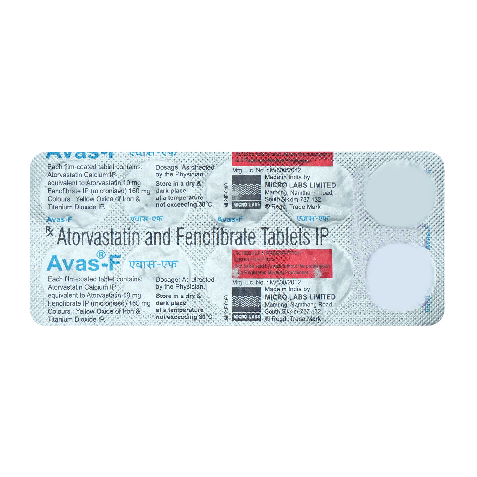 Avas F Tablet 10's Price, Uses, Side Effects, Composition - Apollo Pharmacy