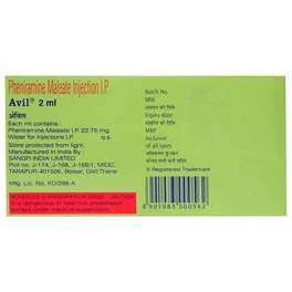 Avil Injection 2 ml | Uses, Side Effects, Price | Apollo Pharmacy