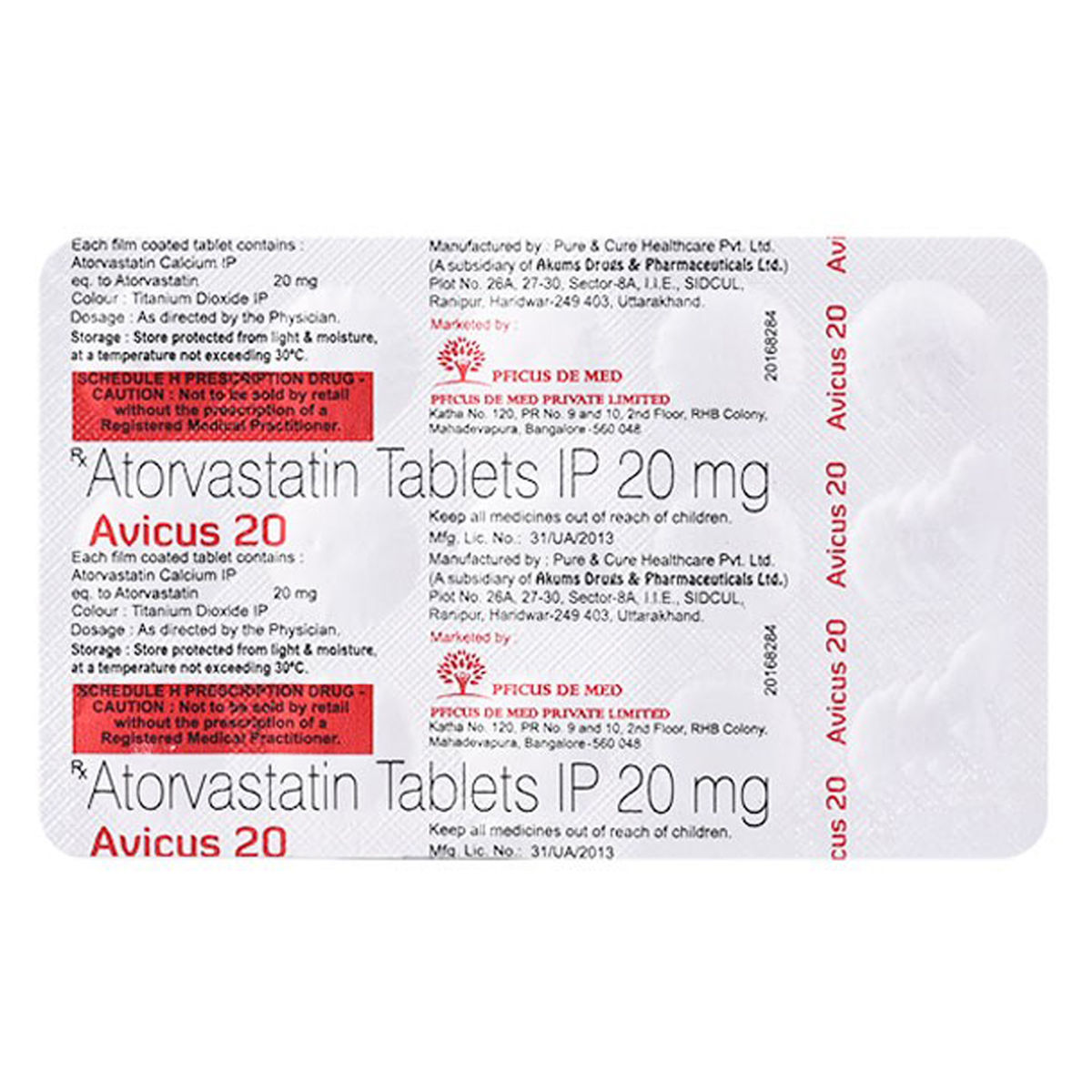 Avicus 20 Tablet | Uses, Side Effects, Price | Apollo Pharmacy