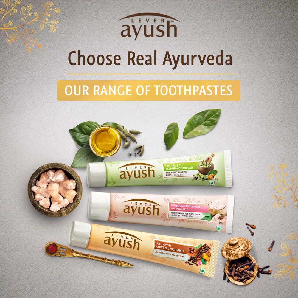 Lever Ayush Freshness Gel Cardamom Toothpaste, 150 gm Price, Uses, Side ...