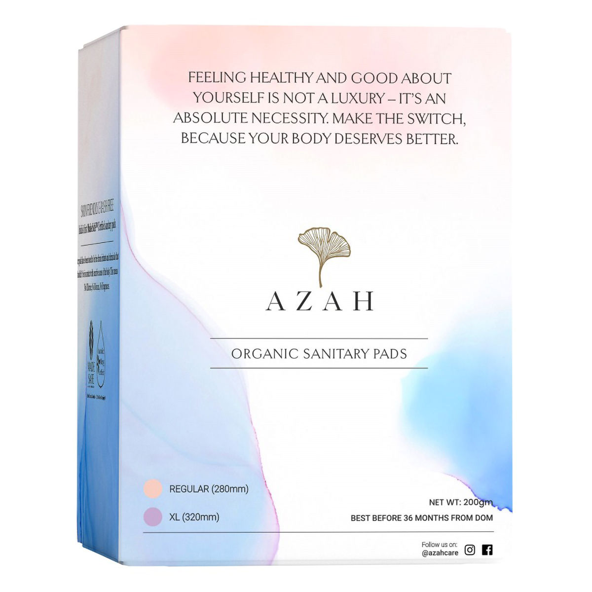Azah Organic Sanitary Pads Regular, 8 Count Price, Uses, Side Effects ...
