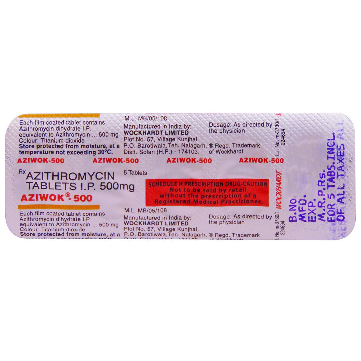 Aziwok-500 Tablet 5's Price, Uses, Side Effects, Composition - Apollo ...