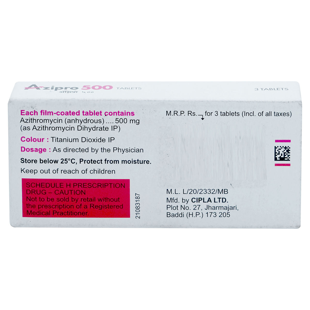 Azipro 500 Tablet | Uses, Side Effects, Price | Apollo Pharmacy