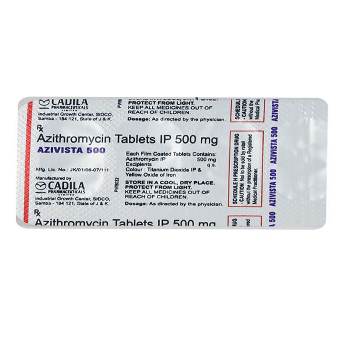 Azivista 500 mg Tablet 3's Price, Uses, Side Effects, Composition ...