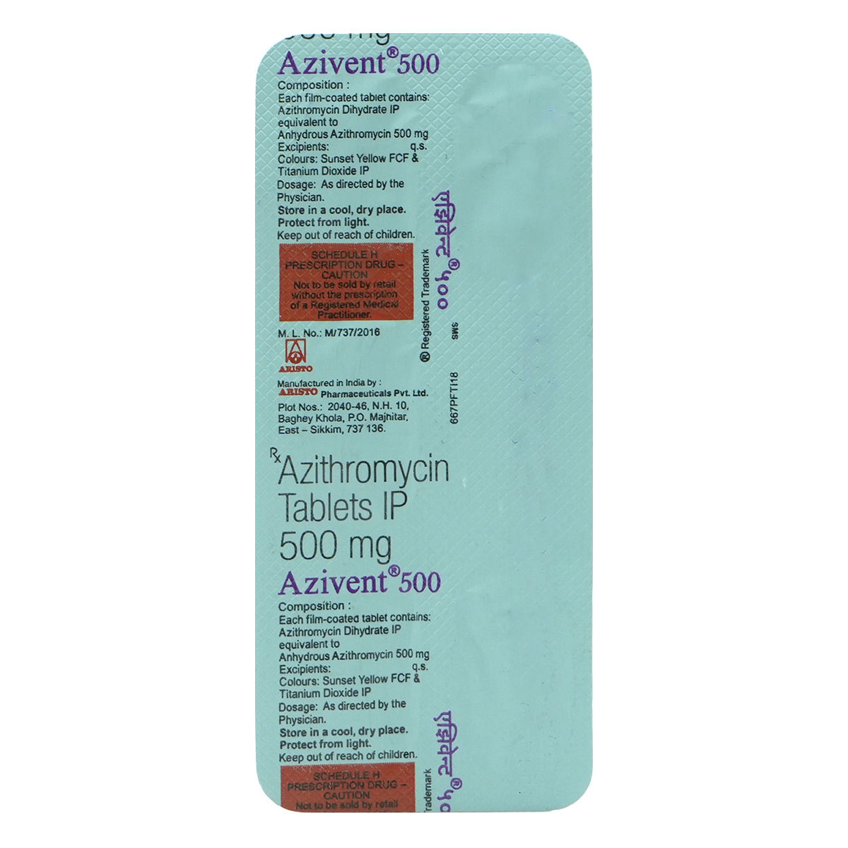 Azivent 500 Tablet 5's Price, Uses, Side Effects, Composition - Apollo ...