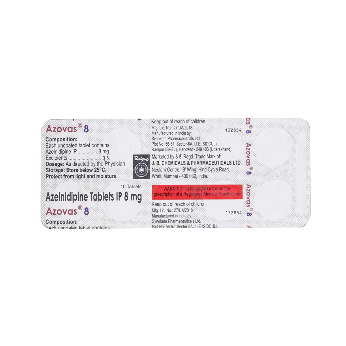 Azovas 8 Tablet 10's Price, Uses, Side Effects, Composition - Apollo ...