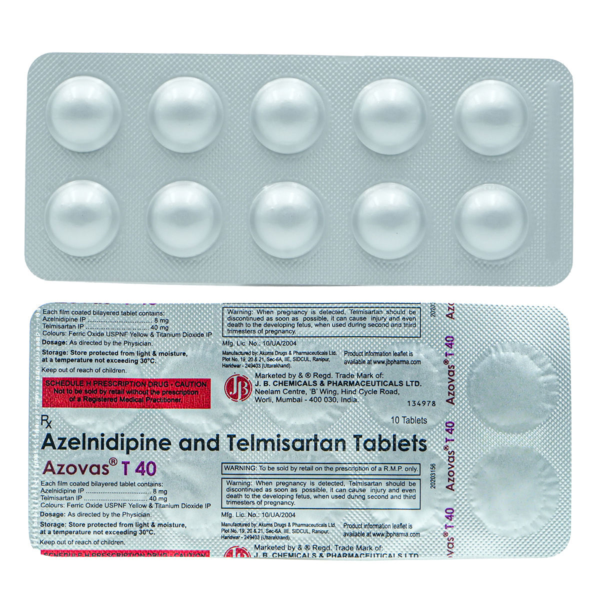 Azovas T 40 Tablet | Uses, Side Effects, Price | Apollo Pharmacy