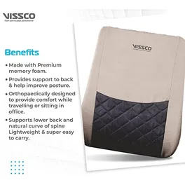 Vissco Orthopaedic Back Rest Large, 1 Count | Uses, Benefits, Price ...