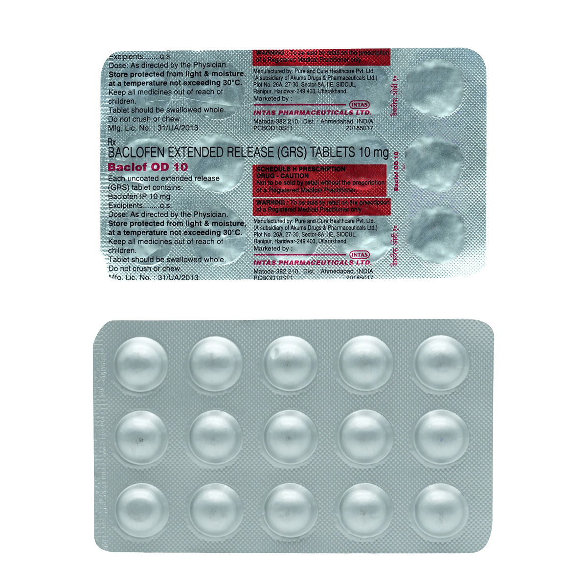 Baclof OD 10 Tablet | Uses, Side Effects, Price | Apollo Pharmacy