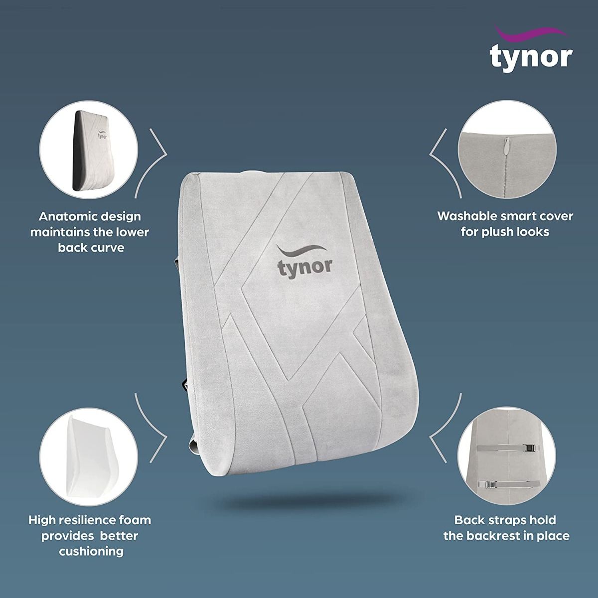 Tynor Back Rest Full, 1 Count Price, Uses, Side Effects, Composition ...