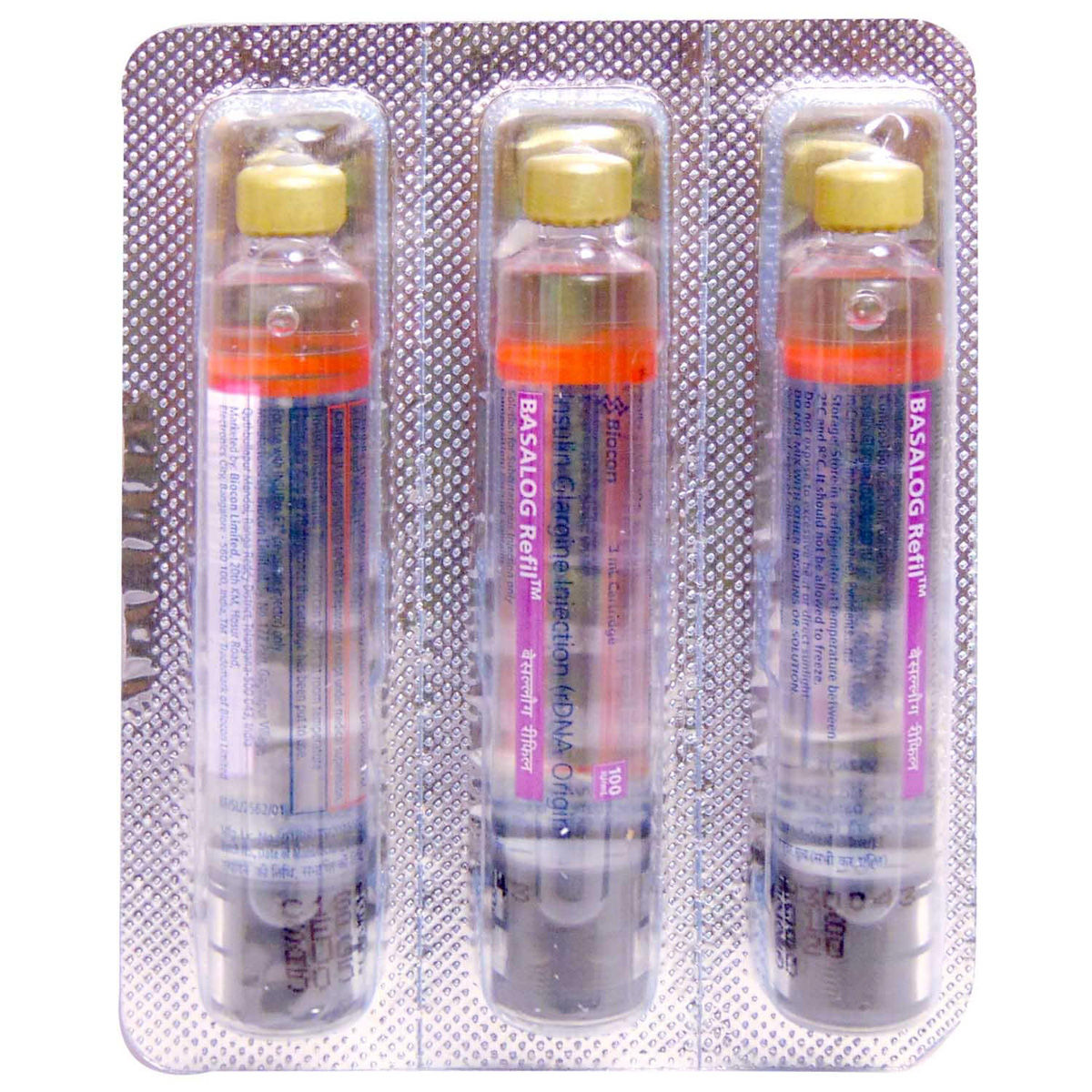 Basalog 100Iu/ml Refill Cartridge 5 x 3 ml Price, Uses, Side Effects ...