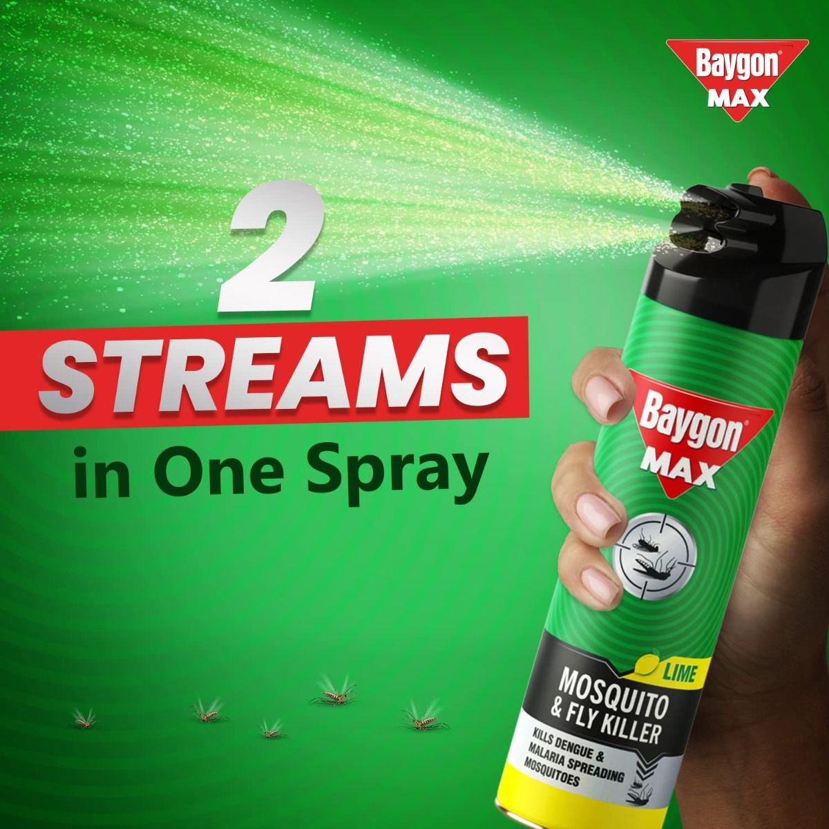 Baygon Max Lime Mosquito & Fly Killer Spray, 400 ml Price, Uses, Side ...