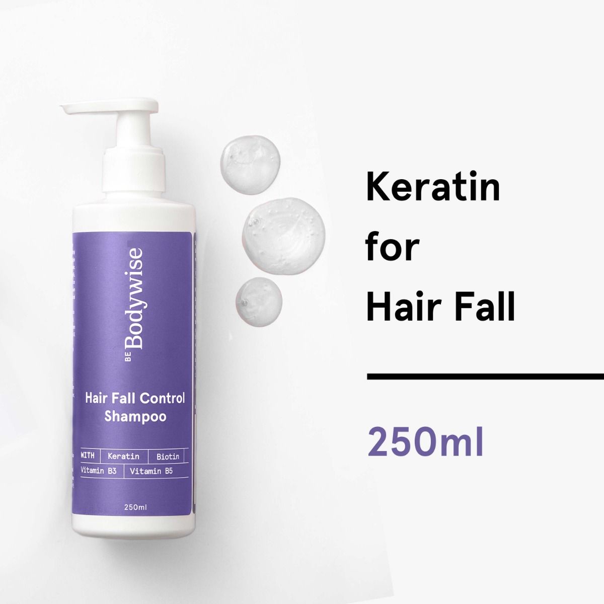 Be Bodywise Keratin Hair Fall Control Shampoo, 250 ml Price, Uses, Side ...