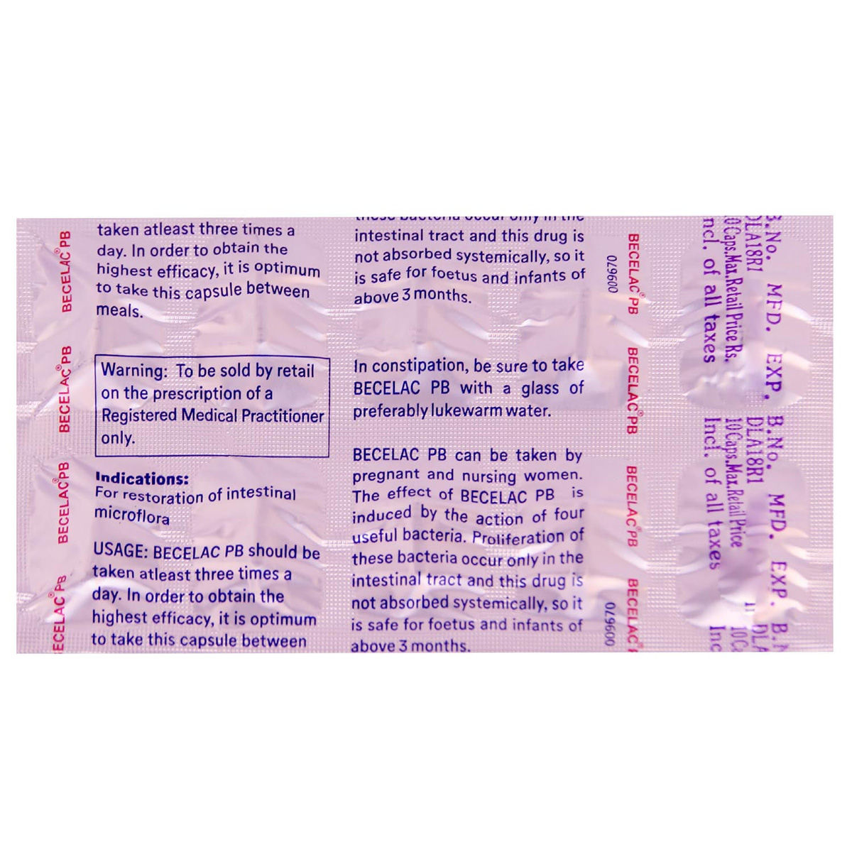 Becelac PB Capsule | Uses, Side Effects, Price | Apollo Pharmacy