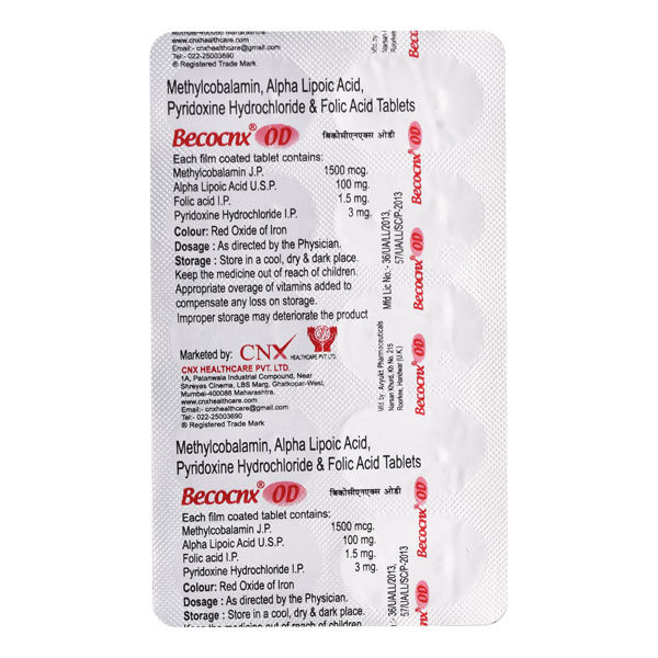 Becocnx OD Tablet | Uses, Side Effects, Price | Apollo Pharmacy