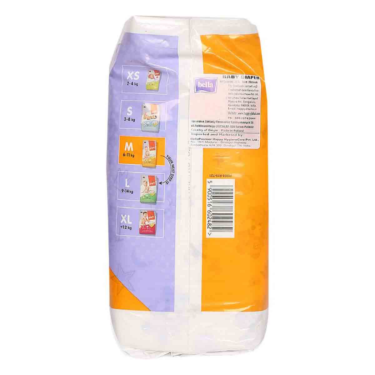 Bella Baby Happy Diapers Medium, 38 Count Price, Uses, Side Effects ...