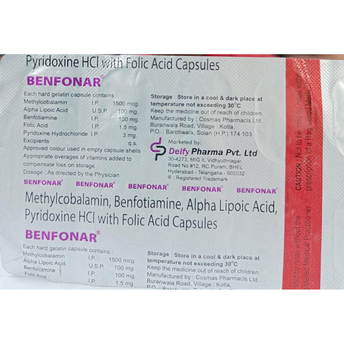 Benfonar Capsule 10's Price, Uses, Side Effects, Composition - Apollo ...