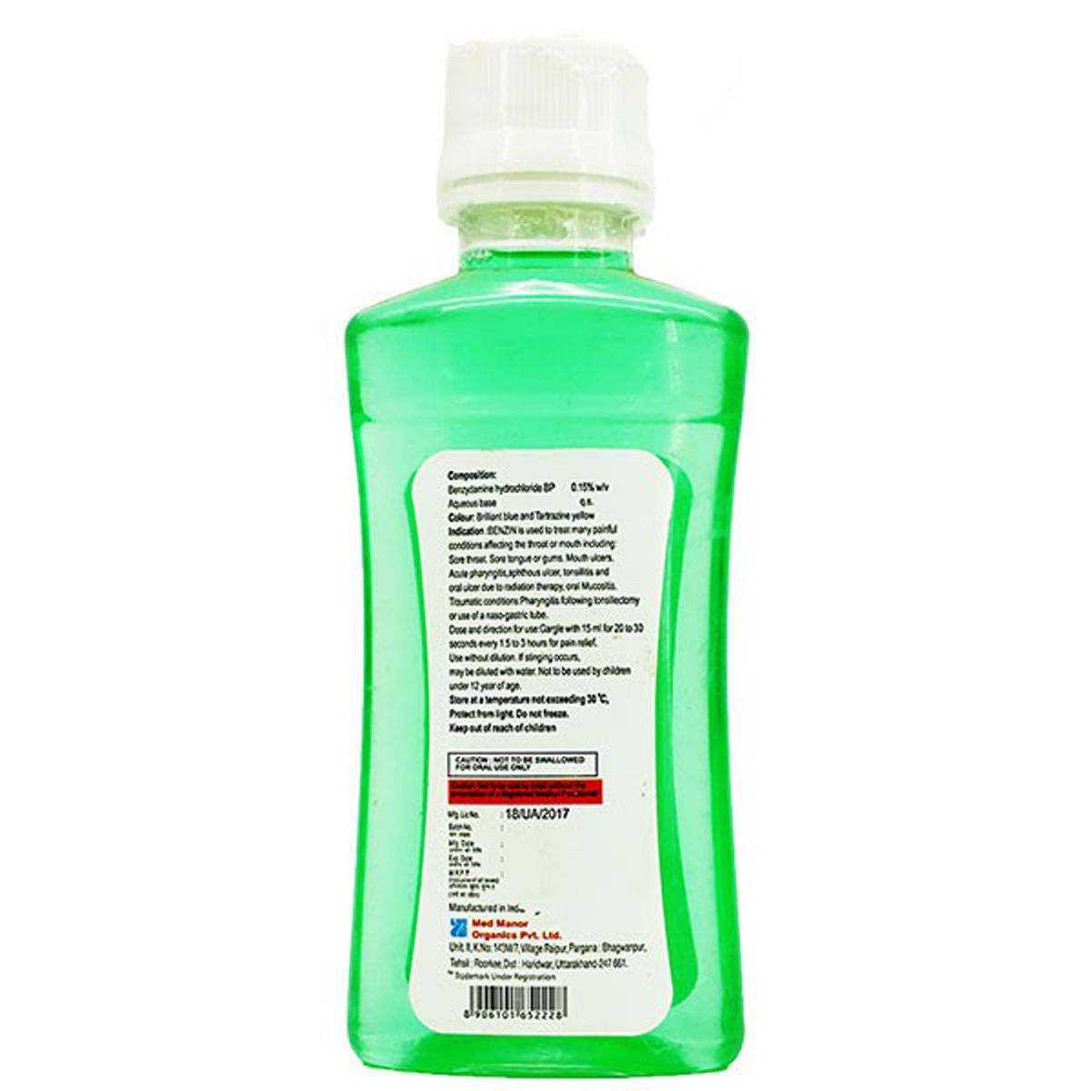 Benzin 0.15% Gargle 100 ml Price, Uses, Side Effects, Composition ...