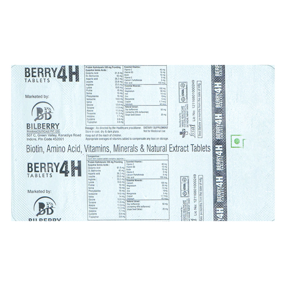 Berry 4H Tablet | Uses, Side Effects, Price | Apollo Pharmacy