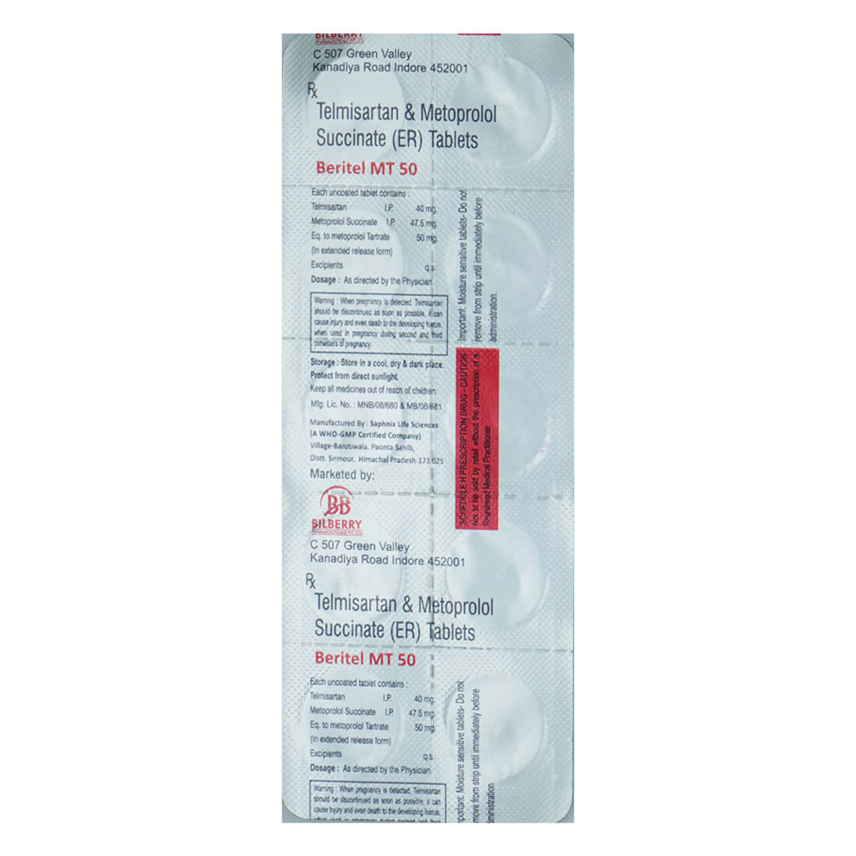 Beritel MT 50 Tablet | Uses, Side Effects, Price | Apollo Pharmacy