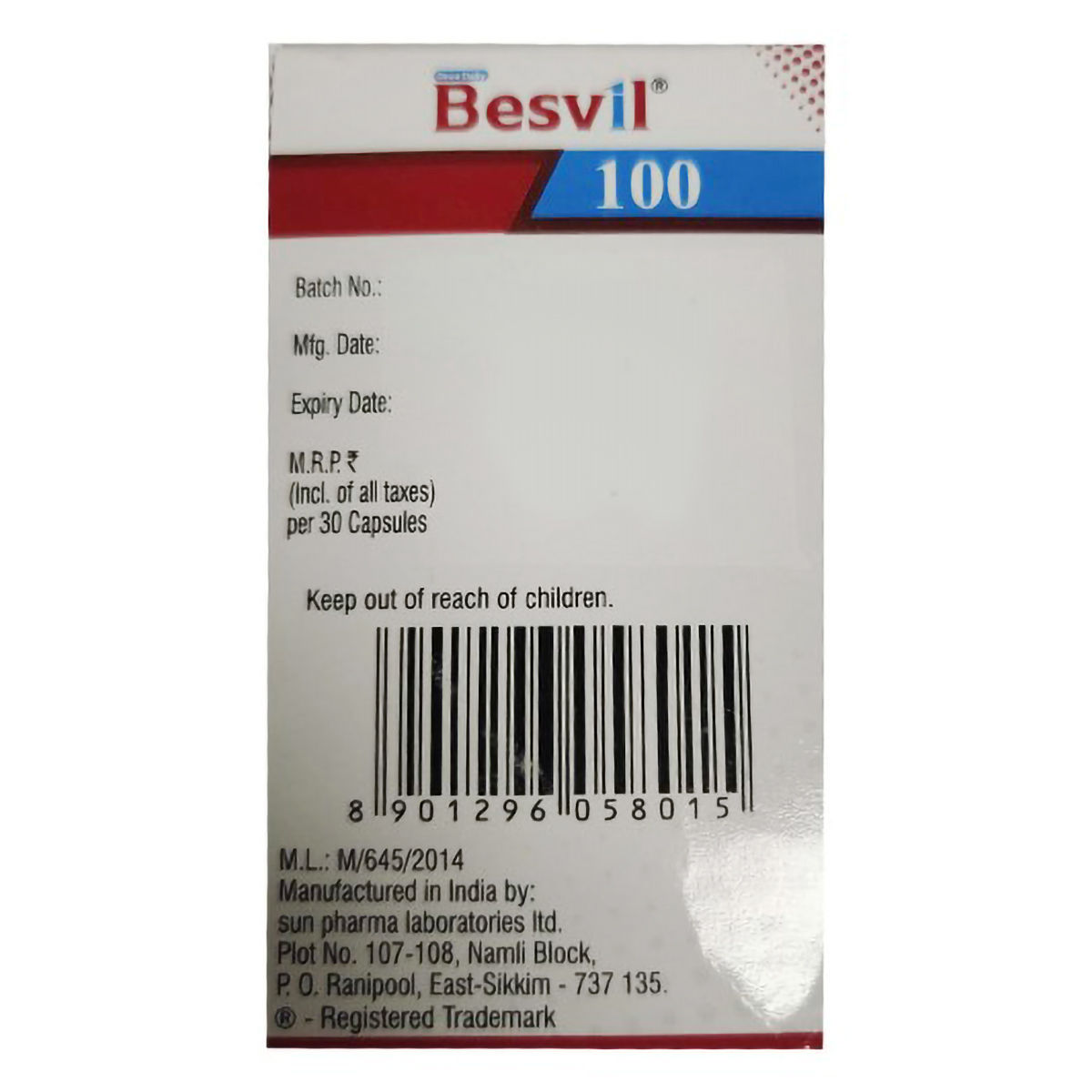 Besvil 100 Octacaps Capsule | Uses, Side Effects, Price | Apollo Pharmacy