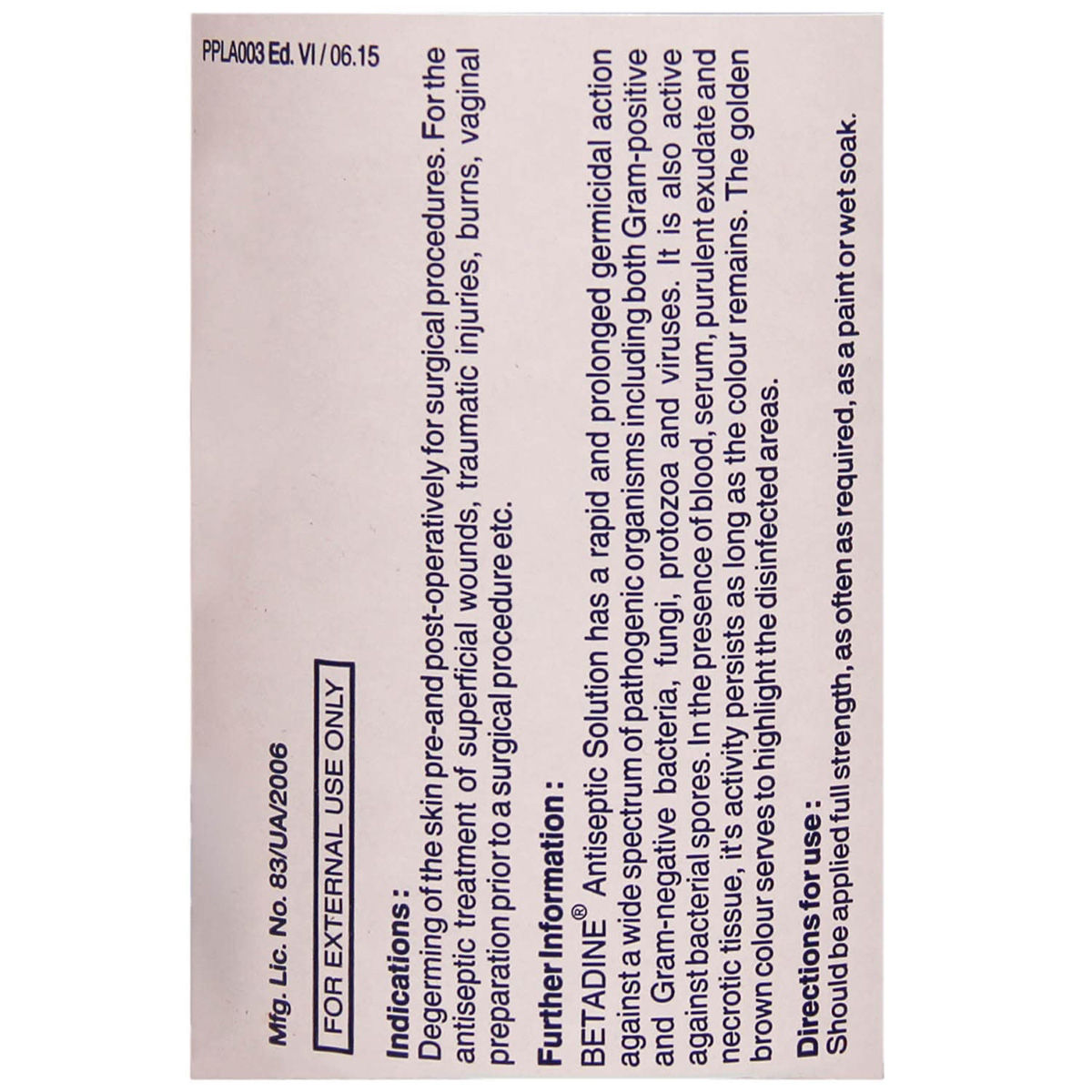 Betadine 5% Solution | Uses, Side Effects, Price | Apollo Pharmacy